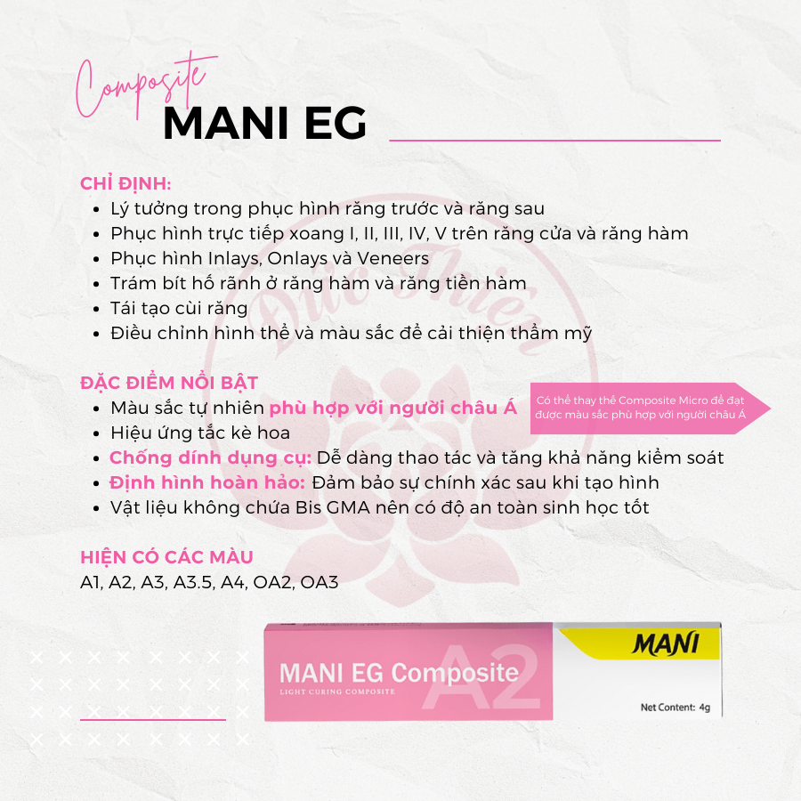 Composite đặc Mani Micro Hybrid - Composite đặc EG - Mani – ĐỨC THIỆN ...