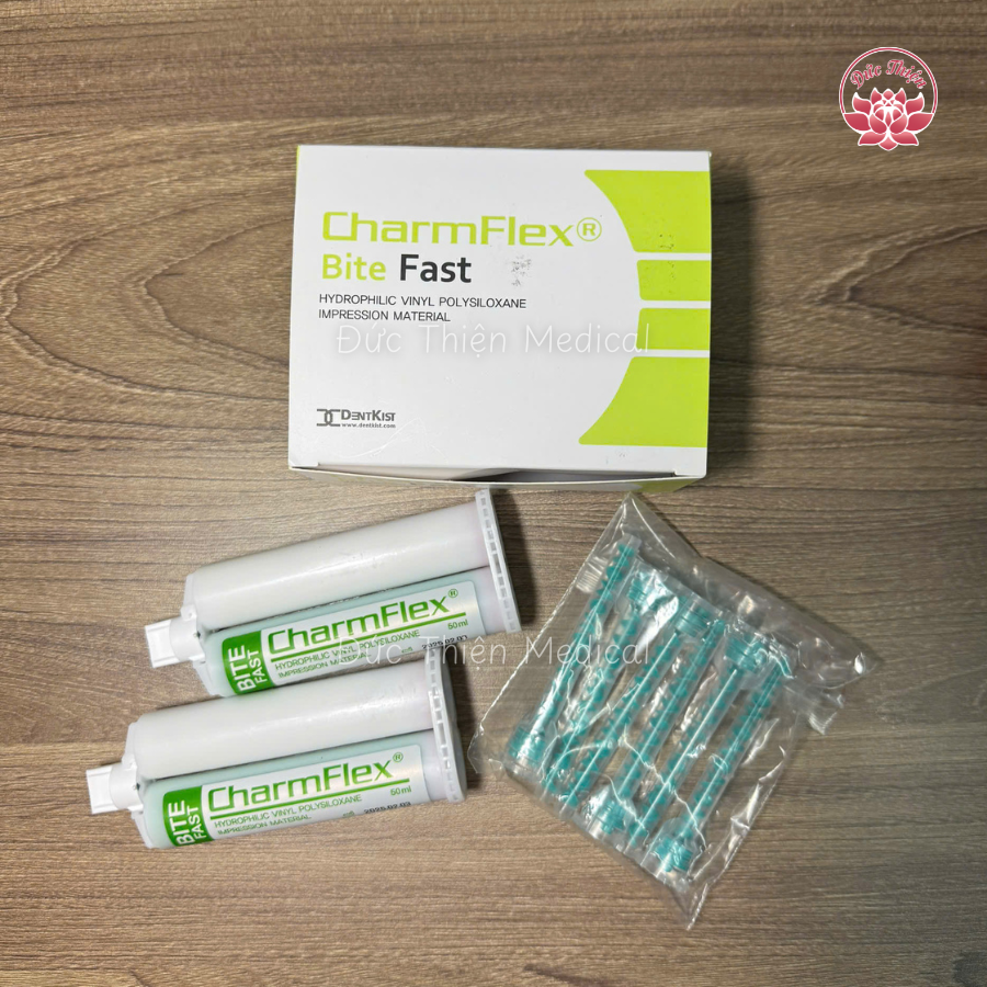 Cao su lấy dấu khớp cắn CharmFlex Bite Fast (Hộp 2 ống - Ống/50ml) – ĐỨC THIỆN MEDICAL