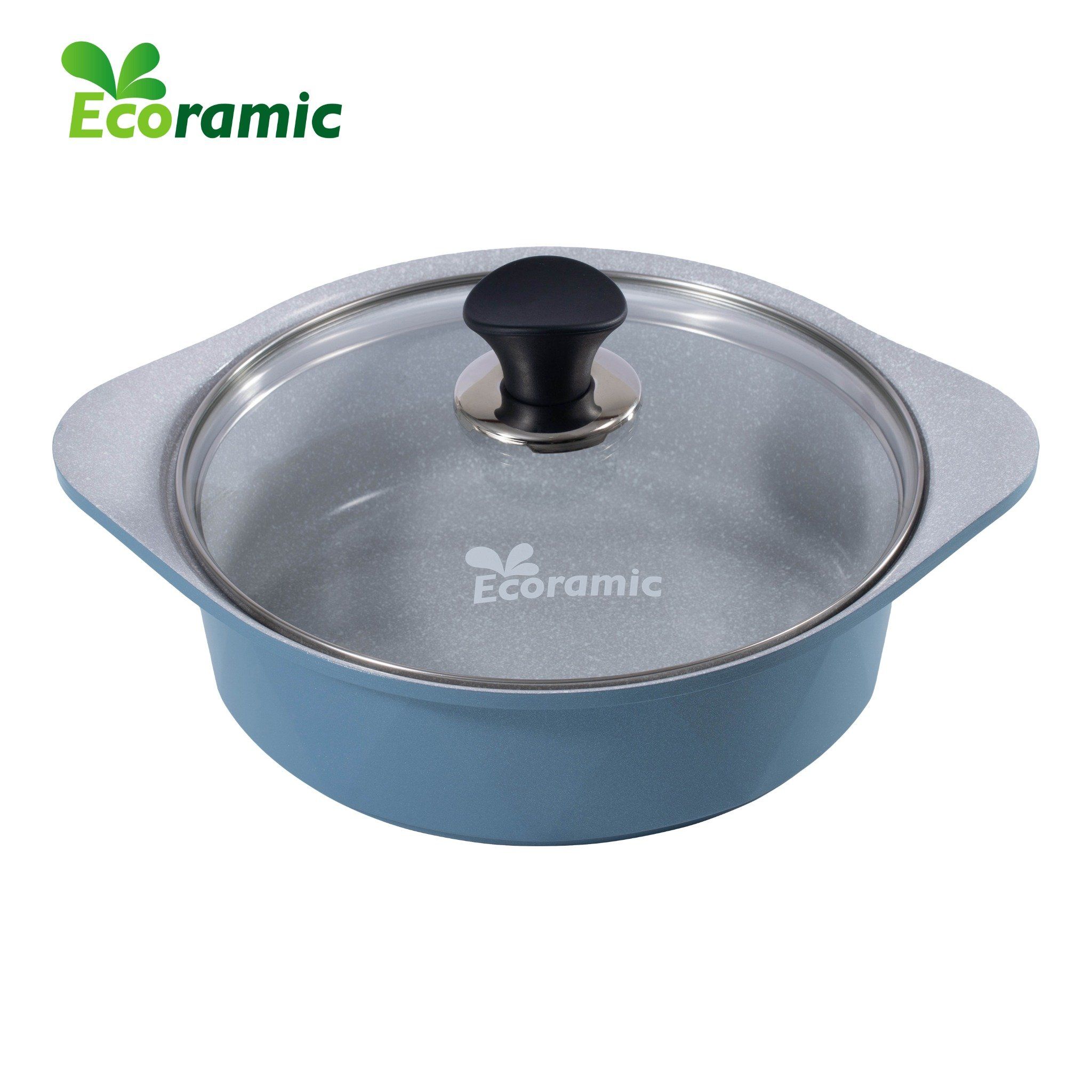 Nồi Vân Đá Đáy Từ Ecoramic Size 22 - Xanh – ECORAMIC
