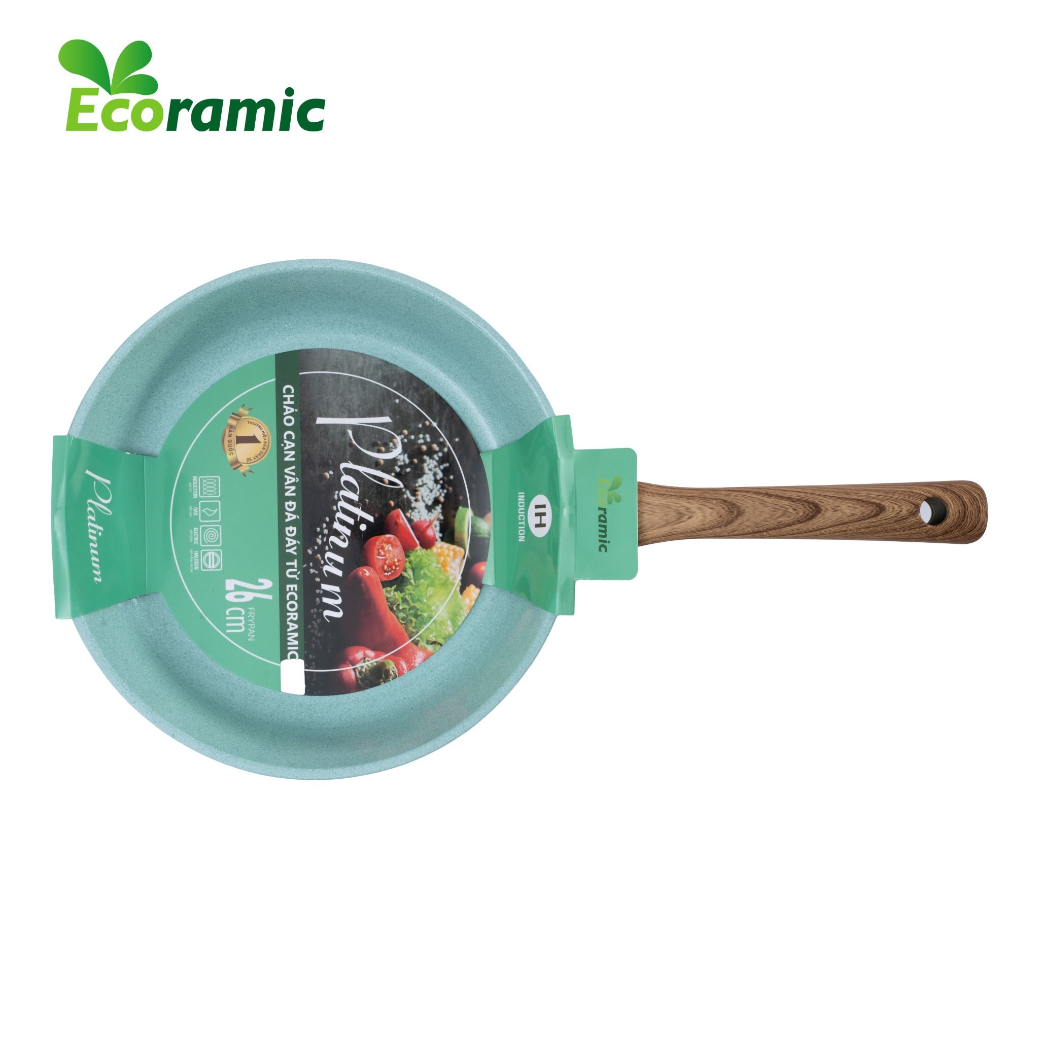 Chảo Cạn Vân Đá Đáy Từ Ecoramic Platinum Size 28 – Ecoramic Việt Nam