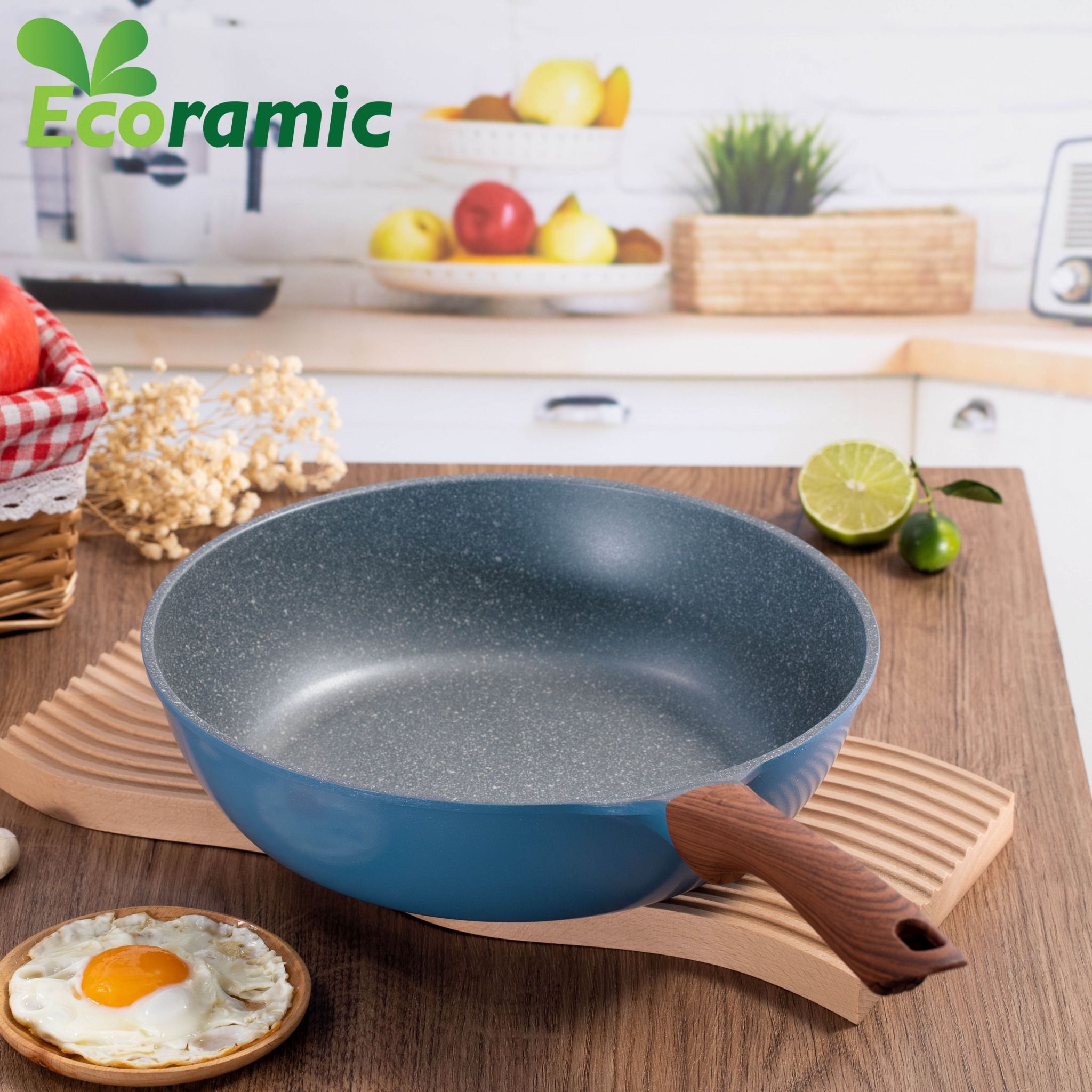 Chảo Sâu Lòng Vân Đá Đáy Từ Ecoramic Size 24 – Ecoramic Việt Nam