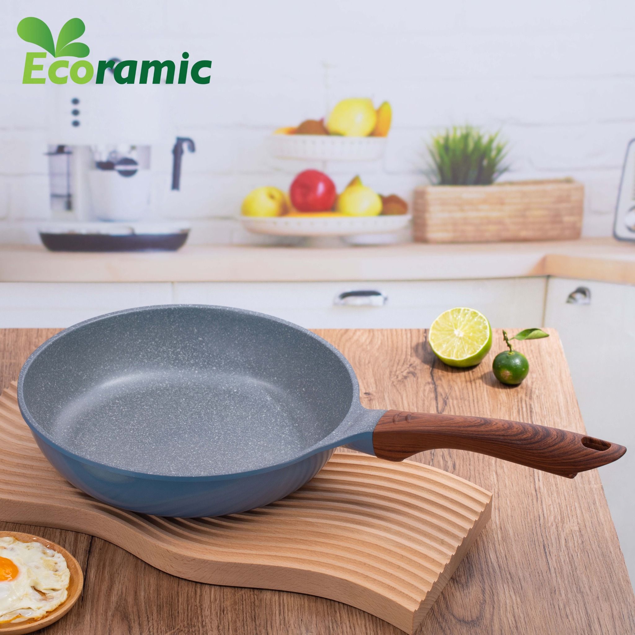 Chảo Cạn Vân Đá Đáy Từ Ecoramic Size 26 – Ecoramic Việt Nam