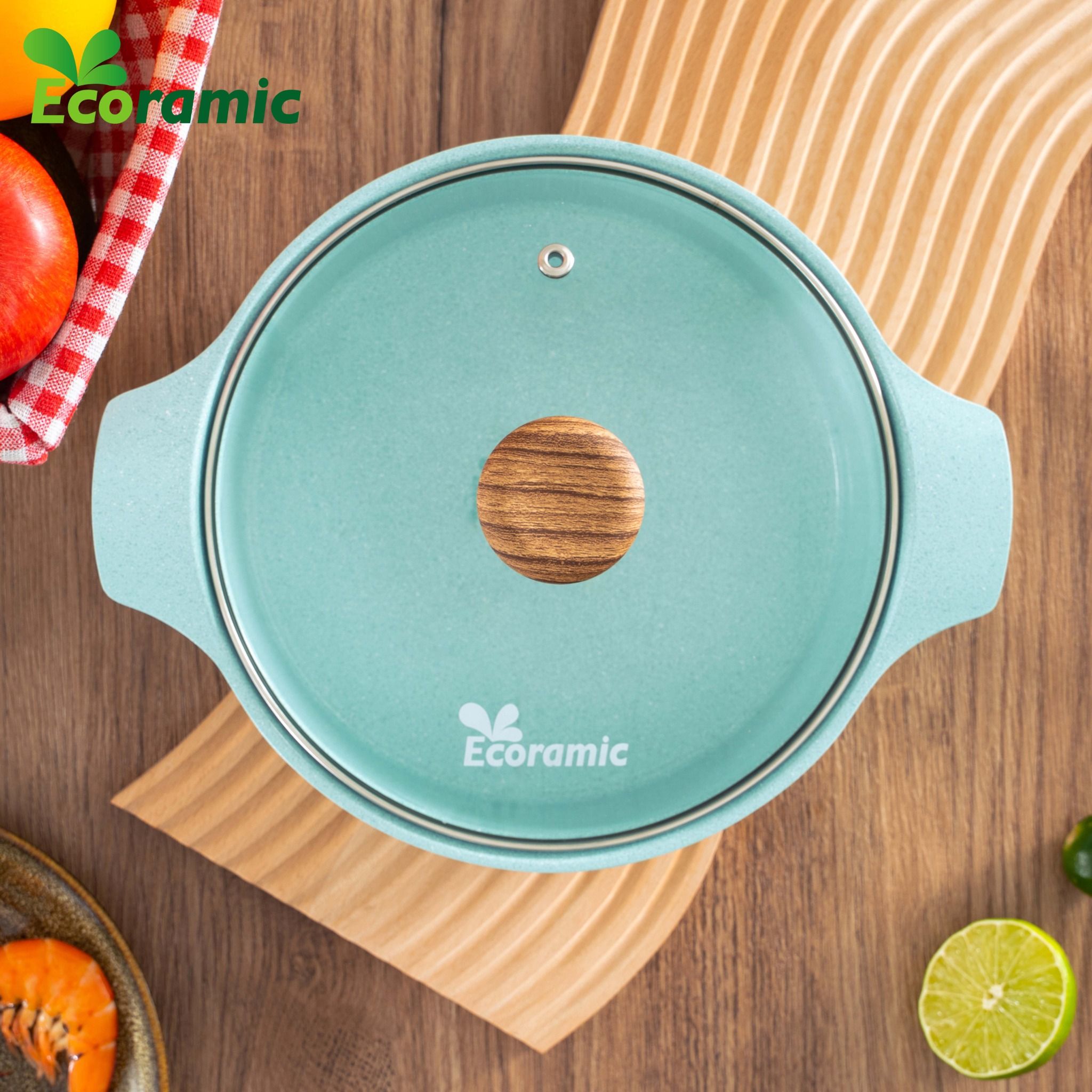 Nồi Đúc Vân Đá Đáy Từ Ecoramic Platinum Size 22 – Ecoramic Việt Nam