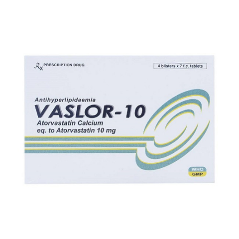 Thuốc Vaslor-10mg Giảm Mỡ Máu Có Tốt Không ? Giá Bao Nhiêu
