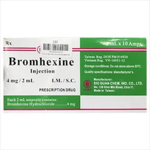 Thuốc Bromhexine 4mg/2ml Long Đờm Có Tốt Không ? Giá Bao Nhiêu
