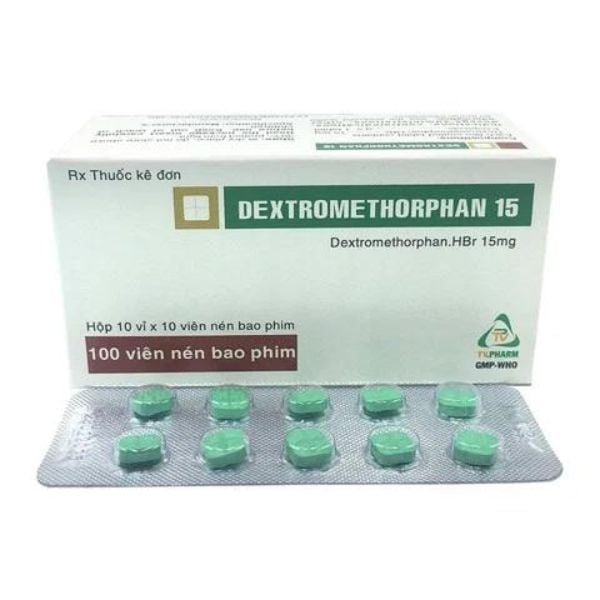 Dextromethorphan 15mg hộp 100 viên có tốt không? Gía bao nhiêu?