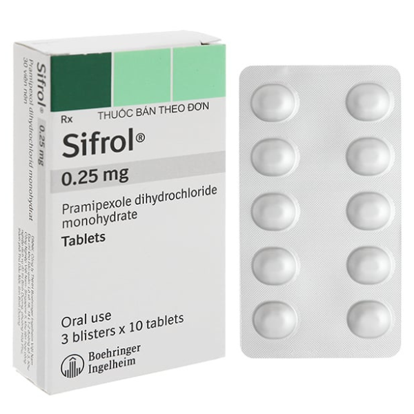 Sifrol 0.25mg hộp 30 viên