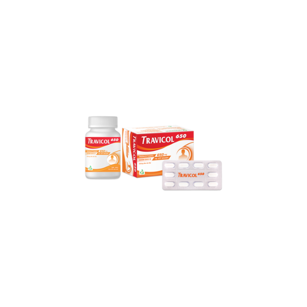 Thuốc Giảm Đau,Hạ Sốt Travicol 650mg Có Tốt Không ? Giá Bao Nhiêu