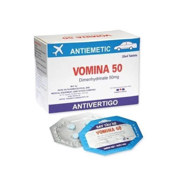Vomina 50mg hộp 100 viên
