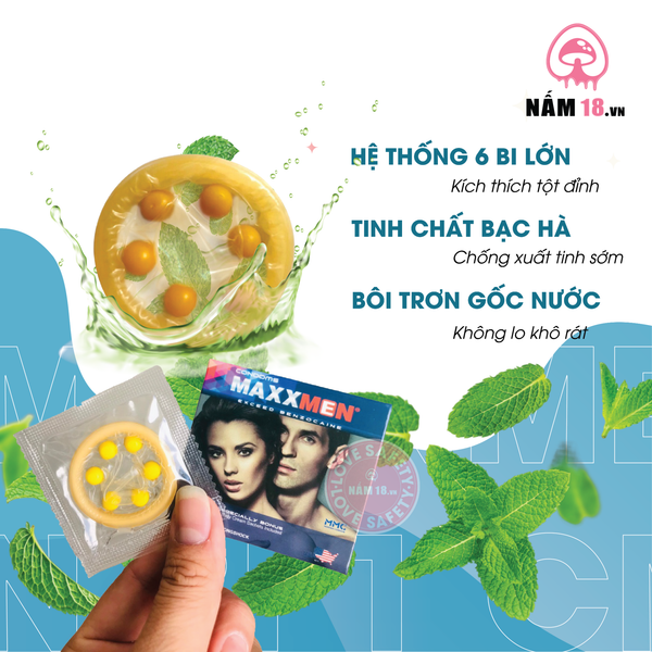 Bao Cao Su Maxxmen Bi To Vàng 1cm – Nấm 18 - "Thỏa mãn KHÔNG giới hạn"