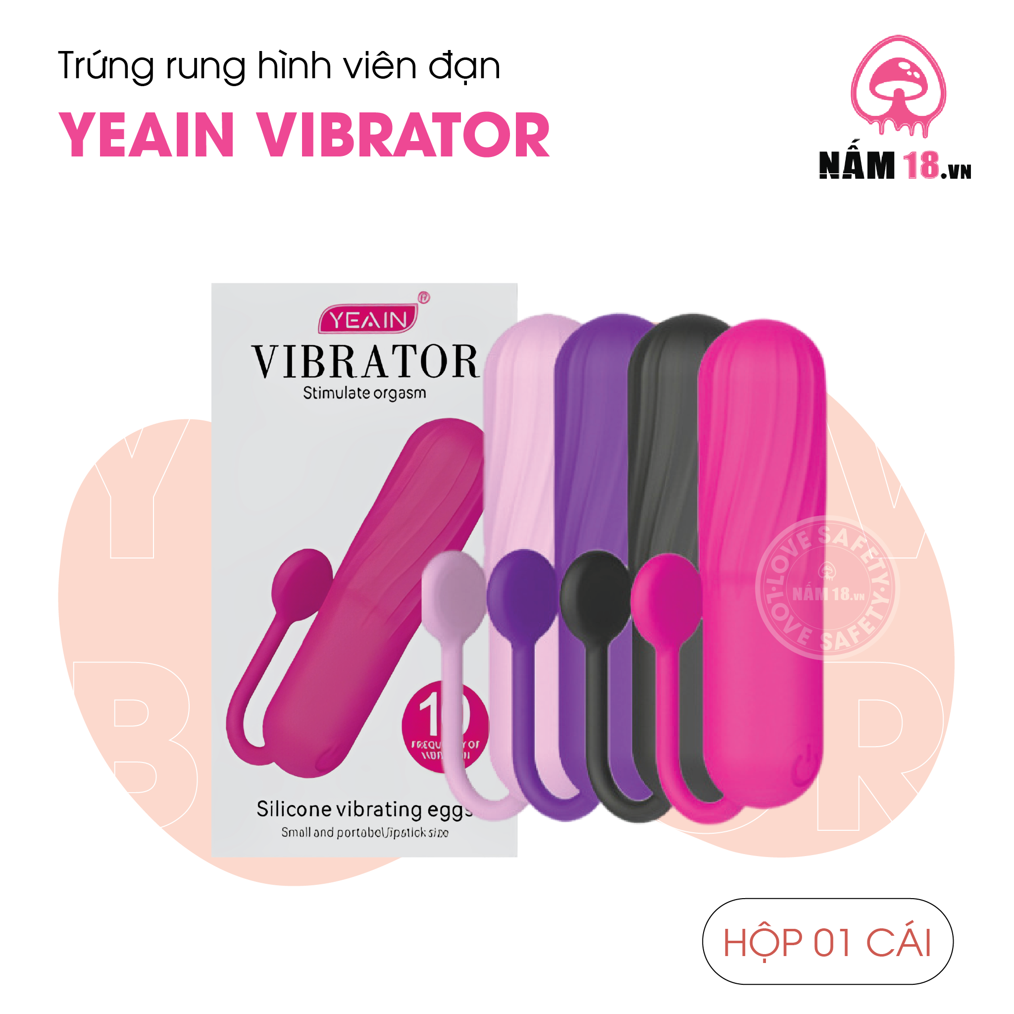 Trứng Rung Hình Vên Đạn Yeain Vibrator Rung Cực Mạnh | Nấm 18 – Nấm 18 - "Thỏa mãn KHÔNG giới hạn"