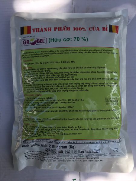 Phân hữu cơ Bỉ Grobel gói 2kg – CH VẬT TƯ NÔNG NGHIỆP THỦ ĐỨC