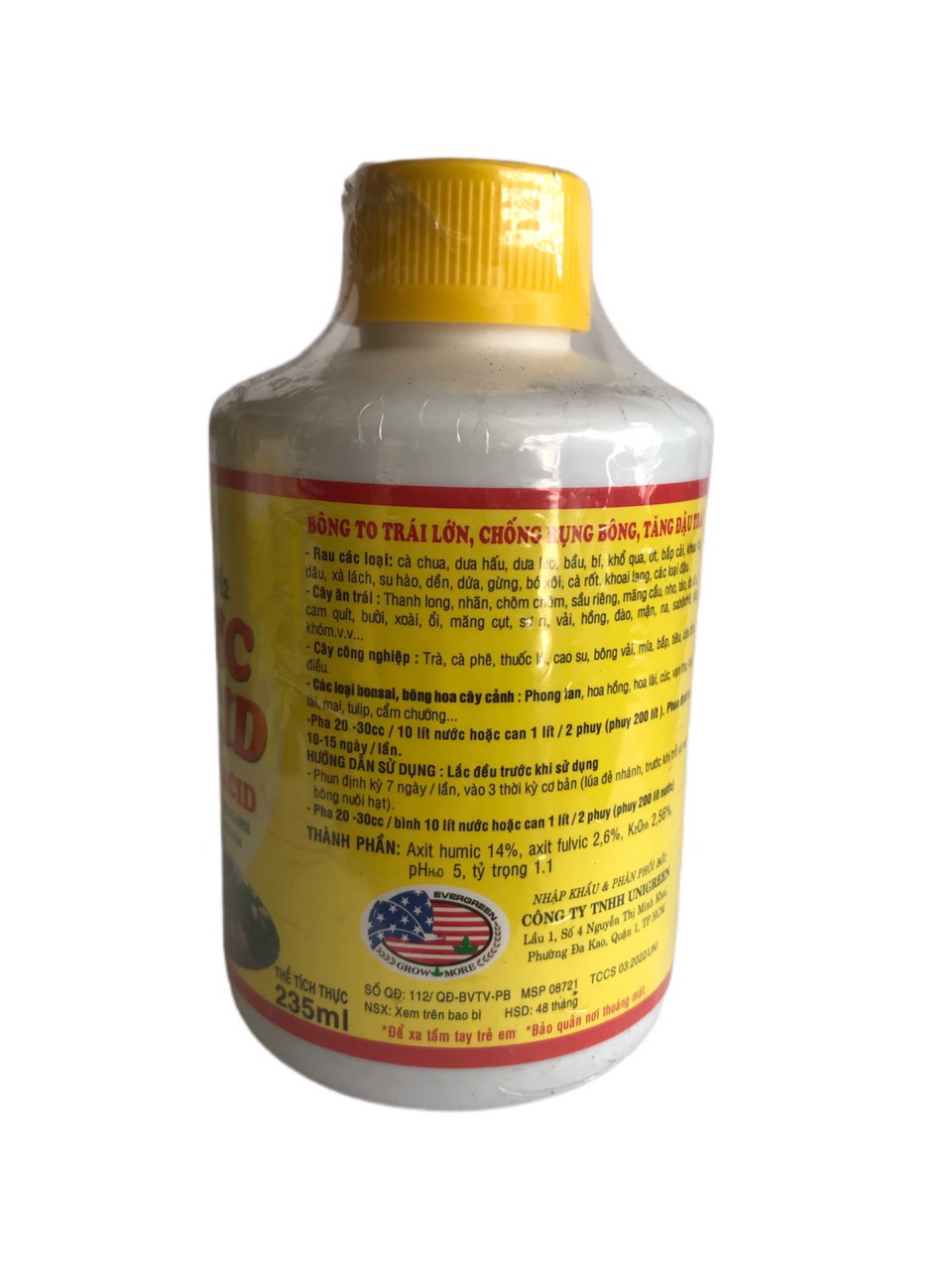 Phân Bón Hữu Cơ HUMER H2 14% Humic Acid chai 235ml – CH VẬT TƯ NÔNG ...