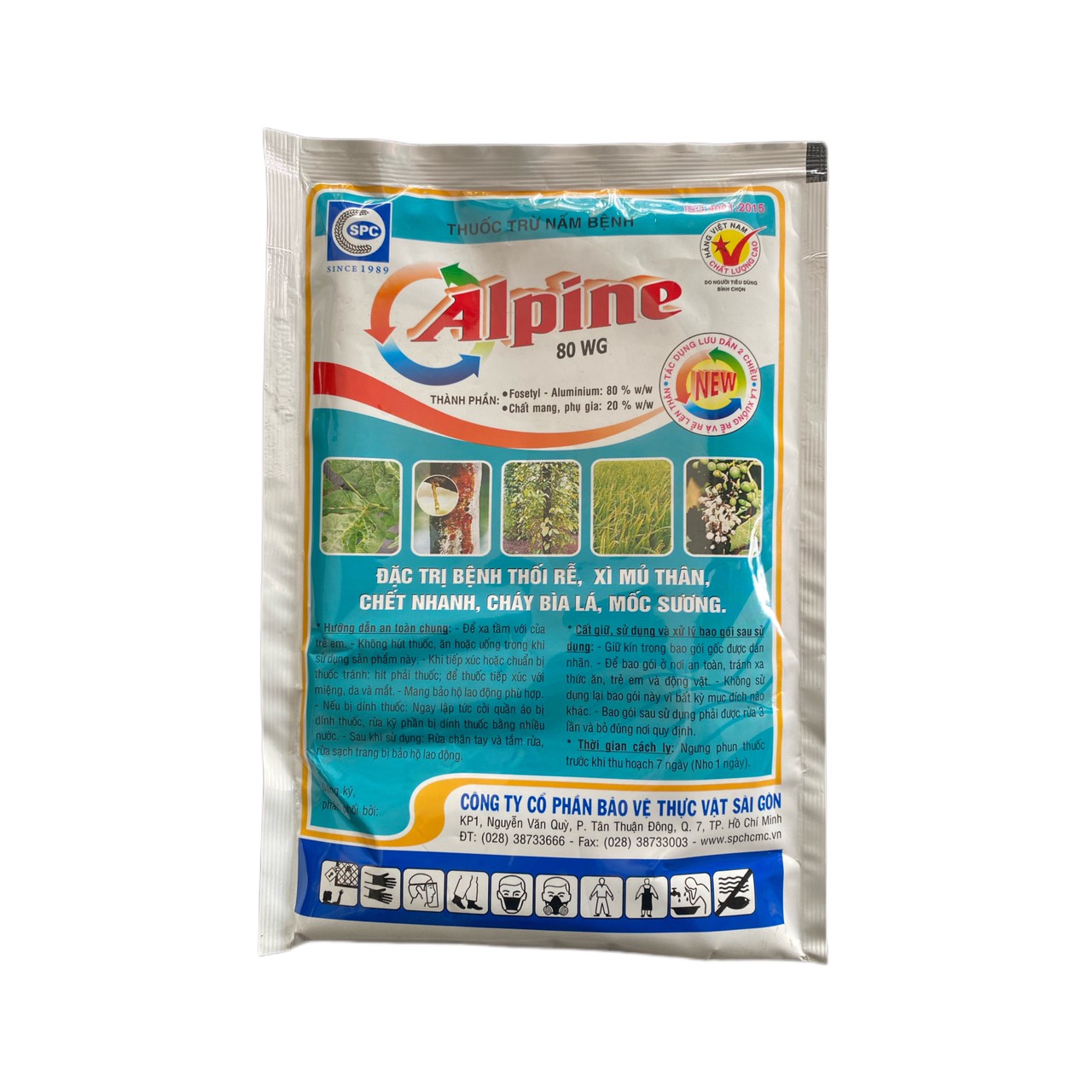 Thuốc trừ nấm bệnh Alpine 80WG SPC 100gr Đặc trị Thối rễ Chết nhanh Xì ...