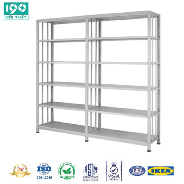 Kệ Sắt, Giá Sách Thư Viện 2 Khoang GS02-2 - Nội Thất 190