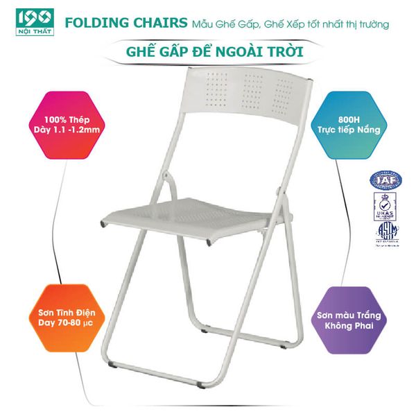Ghế Xếp Sắt | Ngoài trời | GG10 - Nội Thất 190