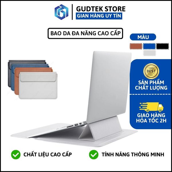 BAO DA MACBOOK ĐA NĂNG, BAO DA LAPTOP KIÊM GIÁ ĐỠ CAO CẤP – Gudtek.vn ...