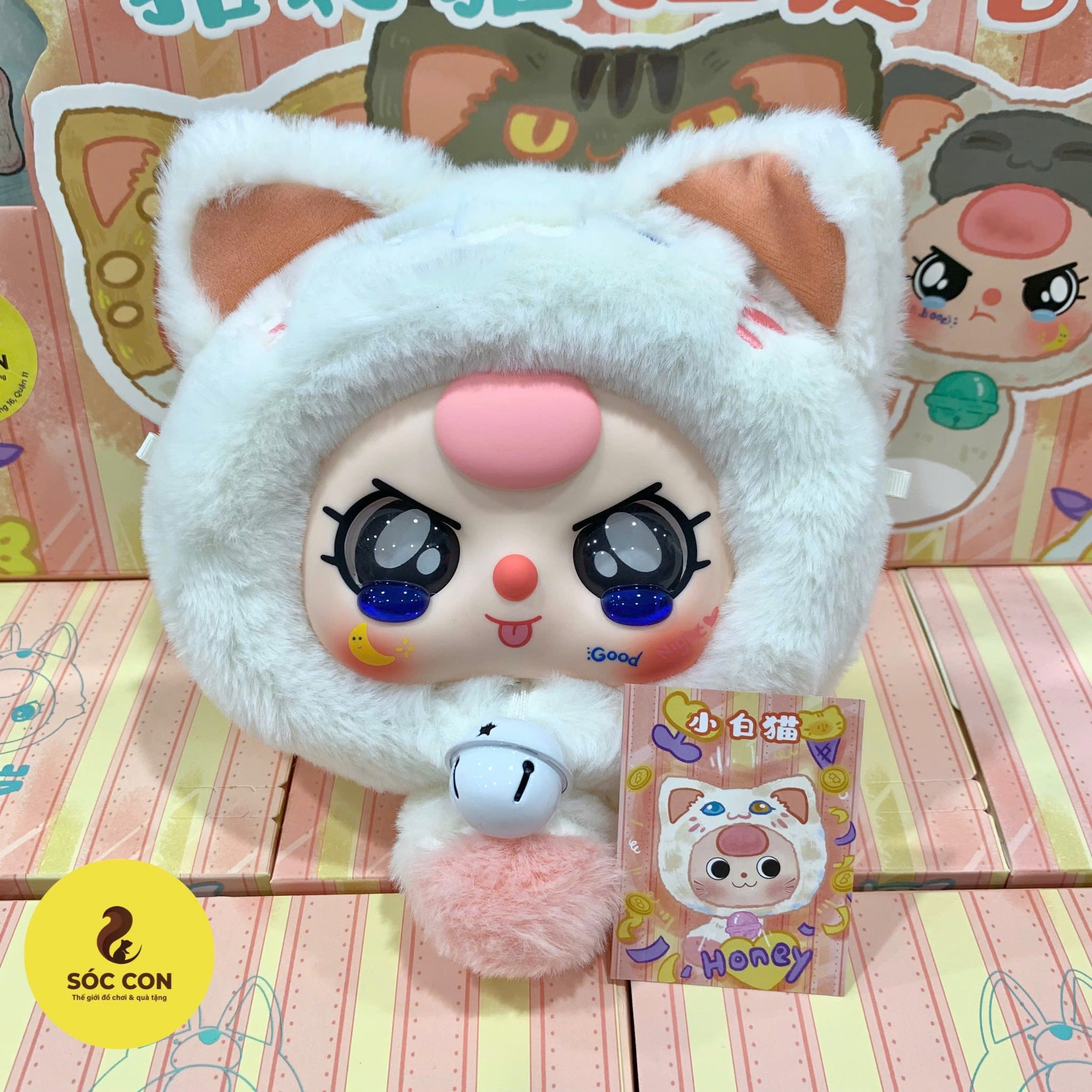 BLINDBOX BABY THREE ( bé 3 ) : Full set 6 box Baby Three Lucky Cat Zip ...