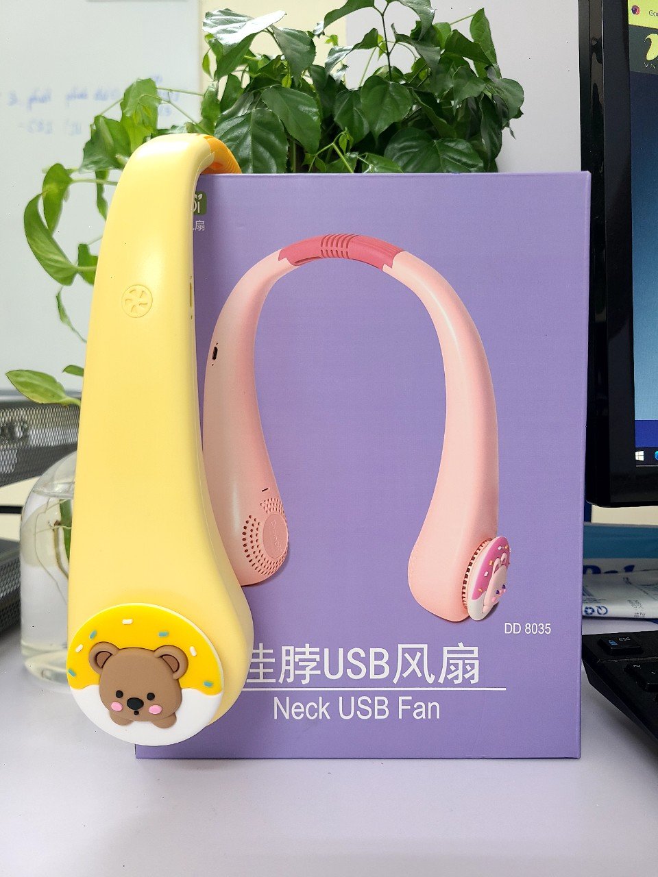 quạt đeo cổ 3 chế độ pin sạc usb – SOCCON toys & gifts