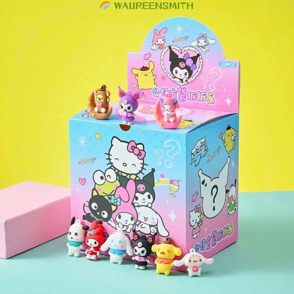 Bộ sưu tập SANRIO: Hộp full box 32 túi mù móc khóa mini (Hello Kitty ...