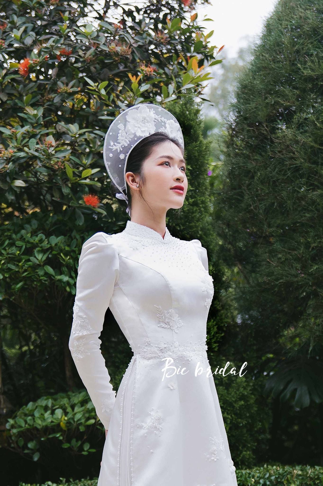 Áo dài trắng taffeta – Bie Bridal