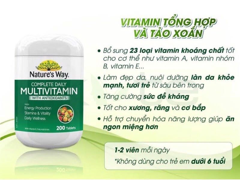 Viên Uống Vitamin Tổng Hợp Nature’s Way Complete Daily Multivitamin Úc ...