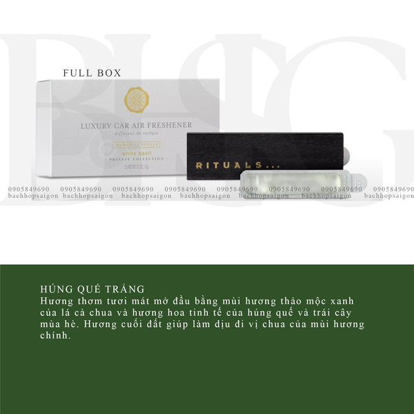 Rituals Car Air freshener - Sáp thơm ô tô The Rituals of White Basil ...