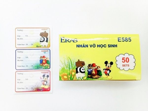Nhãn Vở Con Vật Bé E585 - Nhà Sách CPSchool