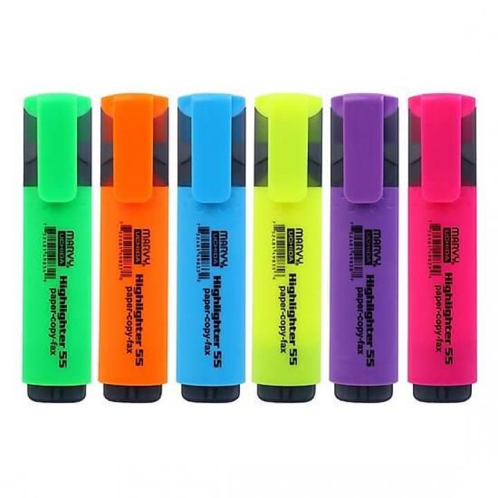 Bút Dạ Quang Marvy Uchida 55 Highlighter - Full Màu - Nhà Sách CPSchool