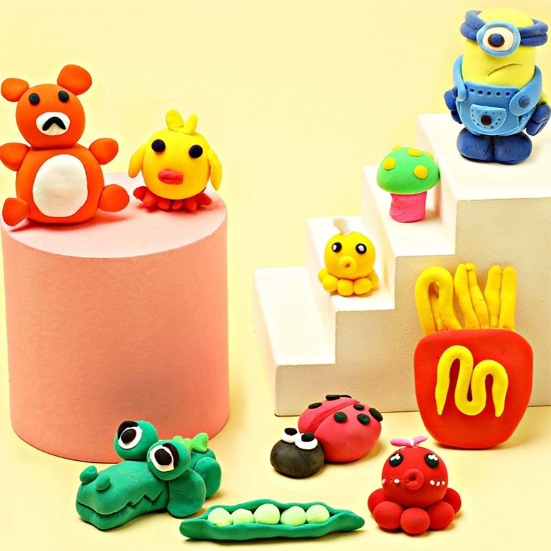 Hộp Đất Nặn 24 Màu Kèm 7 Khuôn Ngẫu Nhiên - Deli 7031-XD - Màu Xanh ...