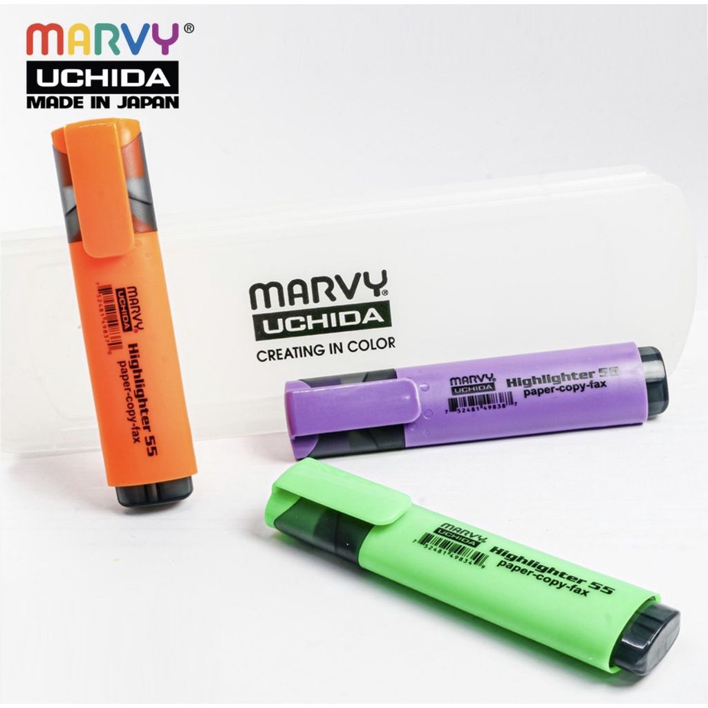 Bút Dạ Quang Marvy Uchida 55 Highlighter - Full Màu - Nhà Sách CPSchool