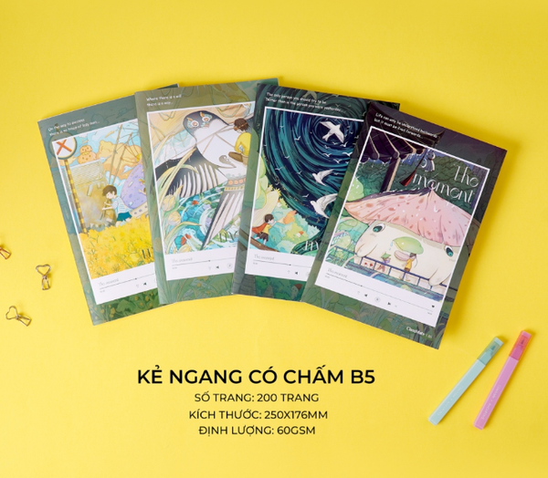 Vở Viết B5 CLASSMATE 200 Trang Dòng Kẻ Chấm Dot Grid In Hình Dễ Thương ...