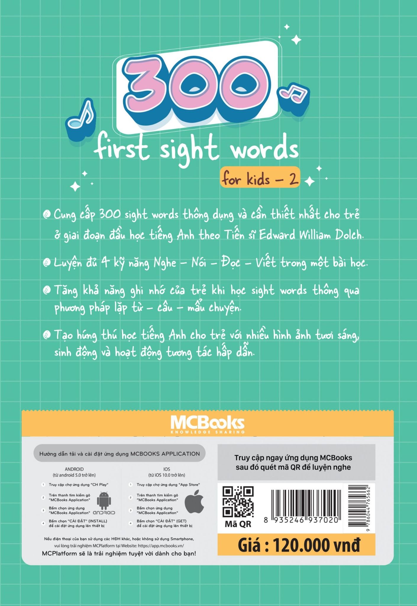300 First Sight Words For Kids - 2 - Nhà Sách CPSchool