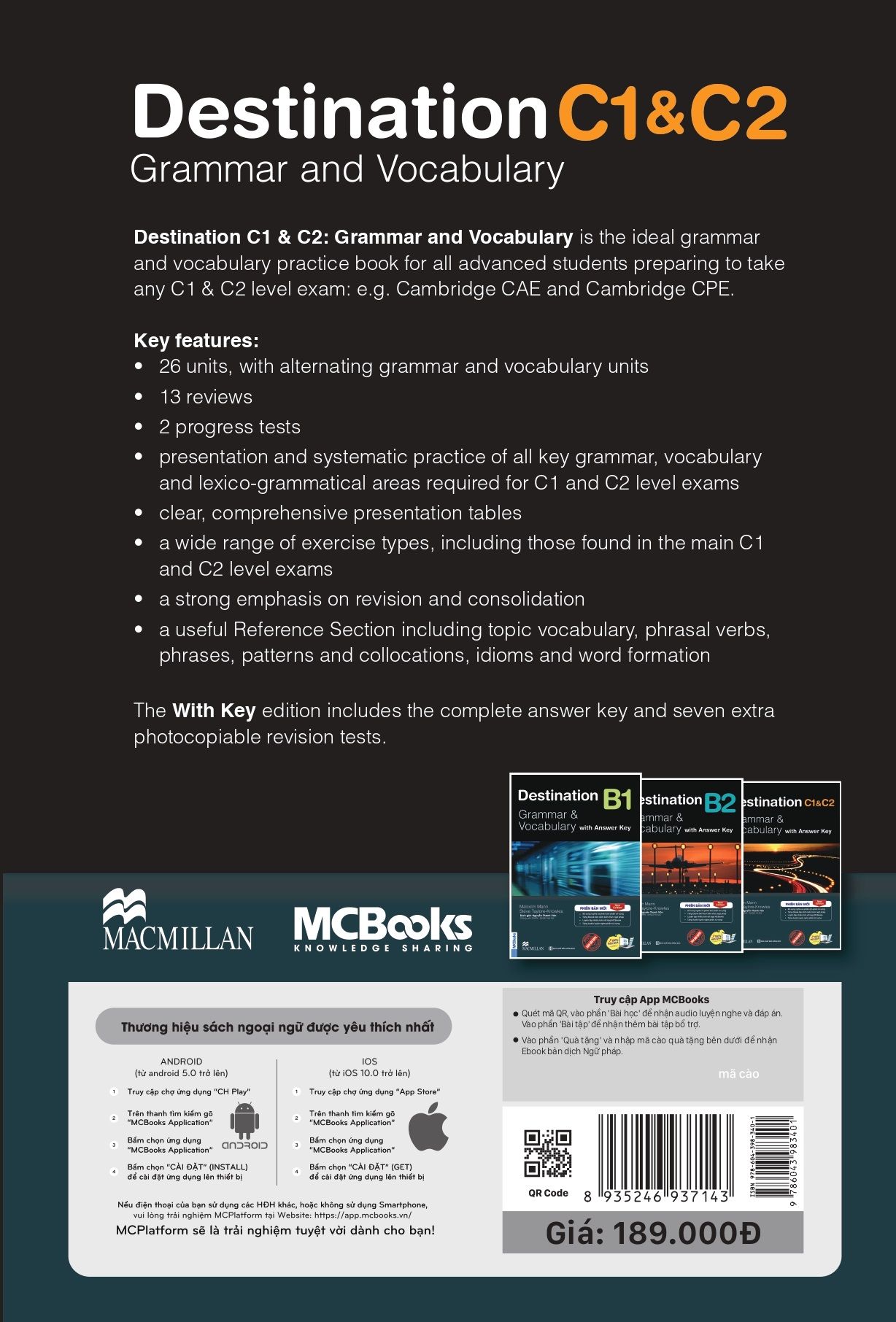 Destination C1 And C2 - Grammar And Vocabulary with Answer Key - Nhà Sách CPSchool