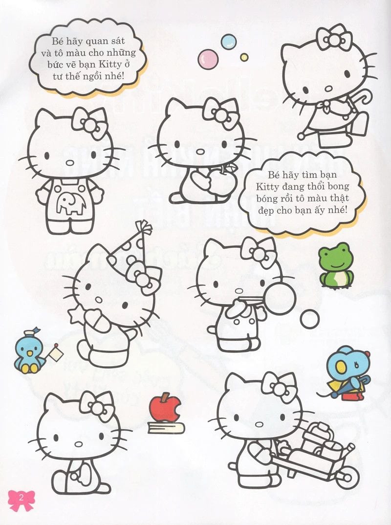 Hello Kitty - Rèn Luyện Khả Năng Nhận Biết (Tô Màu) - Nhà Sách CPSchool