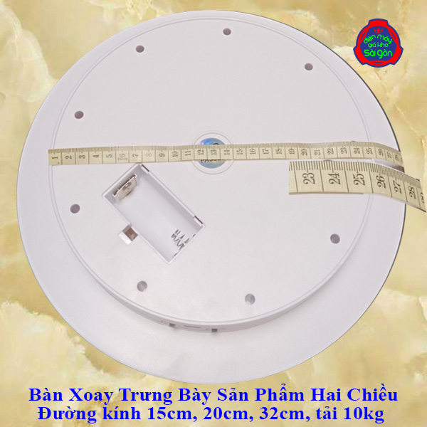 Bàn xoay sản phẩm hai chiều, đế xoay trưng bày sản phẩm 15cm, 20cm, 35