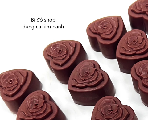 Khuôn sô cô la socola nhựa cứng PC hình TIM ẸO làm sô cô la bon bon ...