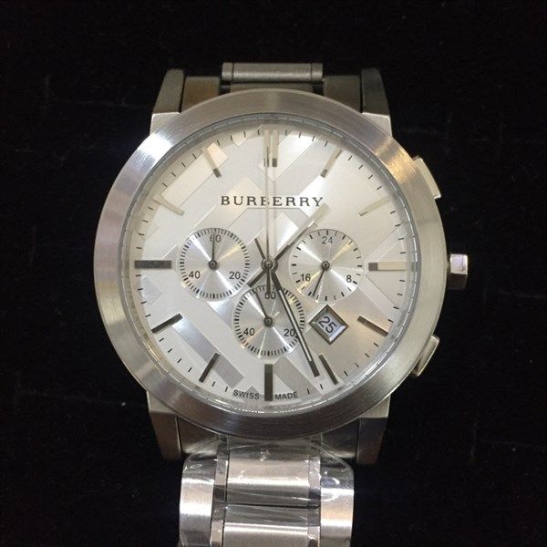 Burberry The City Chronograph 42mm BU9350, dây thép, vỏ bạc, mặt bạc ...