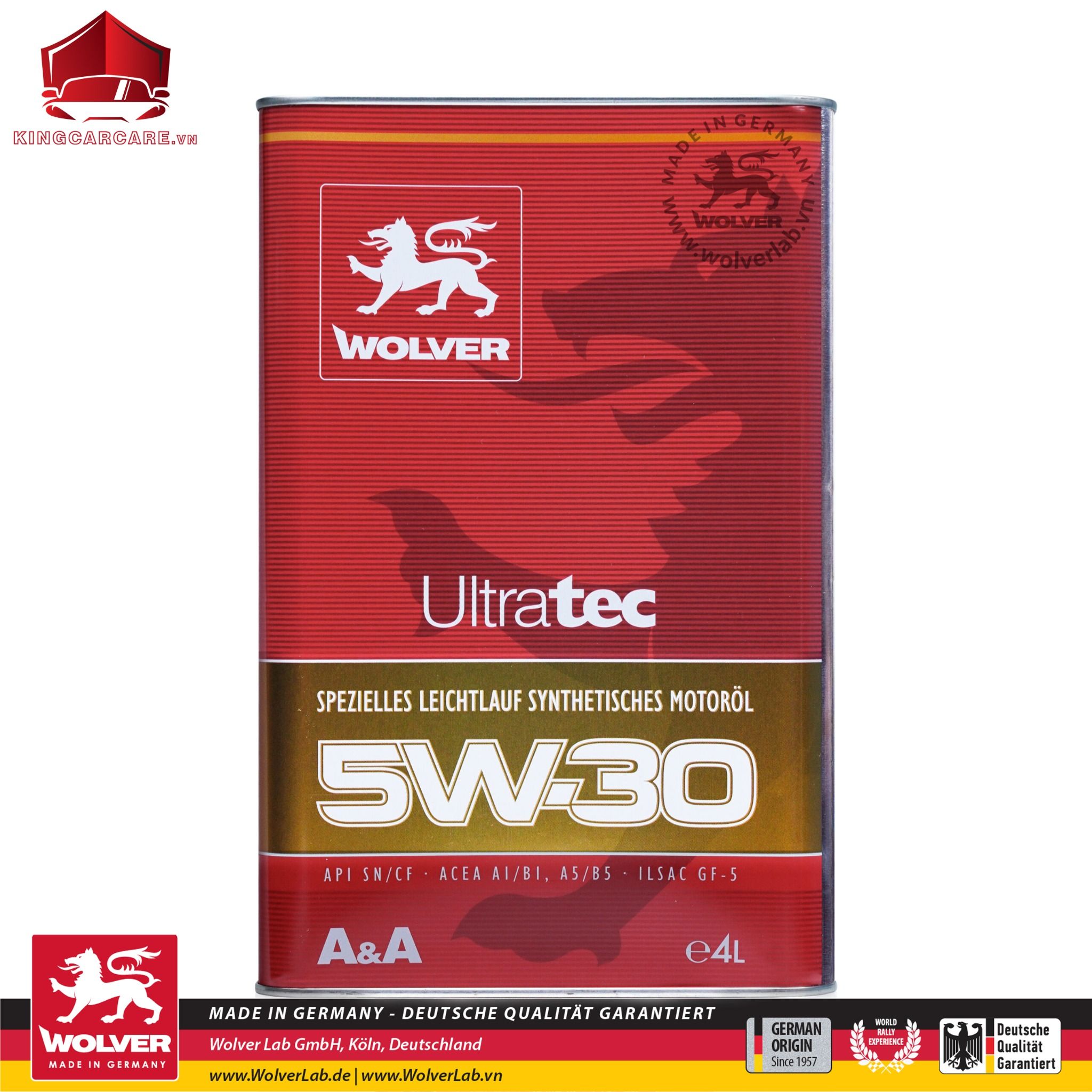 Wolver UltraTec A1 5W-30 4L - King Car Care