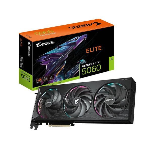 Card màn hình Gigabyte AORUS GeForce RTX 5060 ELITE 8GB (GV-N5060AORUS ...