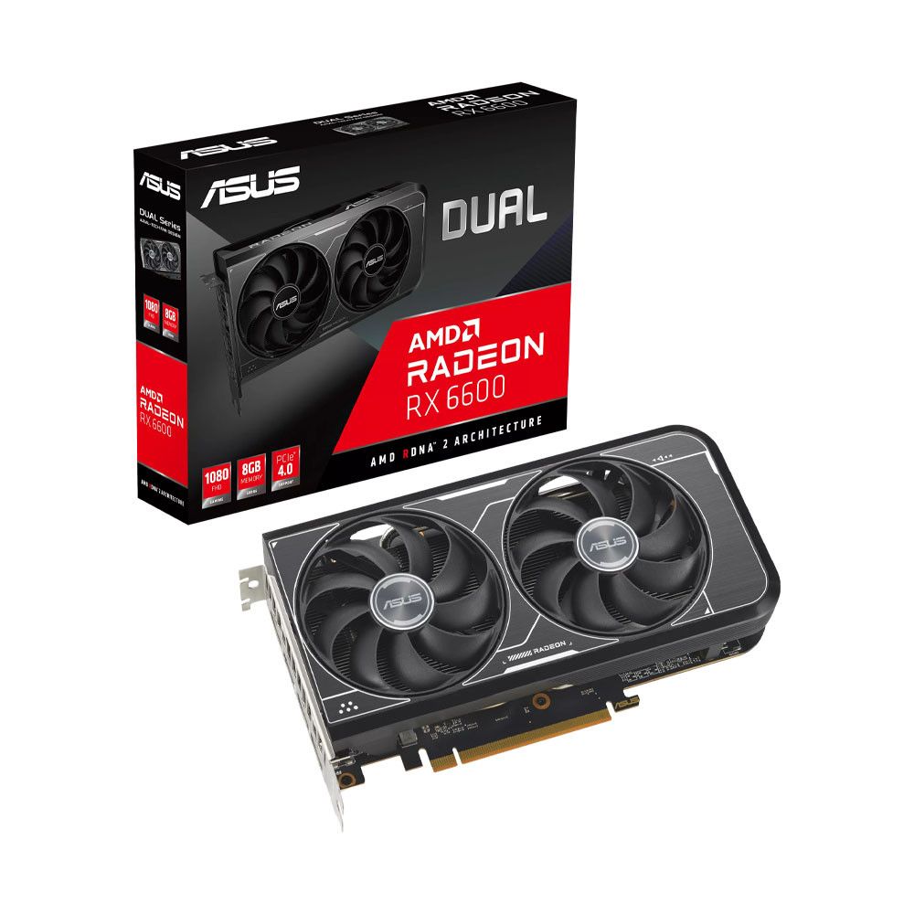 VGA ASUS Dual Radeon RX 6600 V2 8GB GDDR6 (DUAL-RX6600-8G-V2) – TITEK