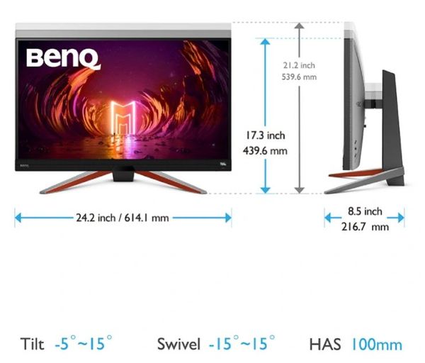 Màn Hình BenQ Mobiuz EX2710Q 27 inch /2K/IPS/165Hz/HDMI+DP+USB