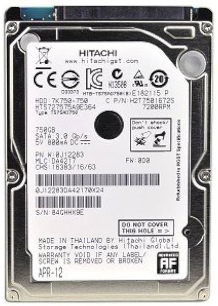 HDD laptop Hitachi 750GB