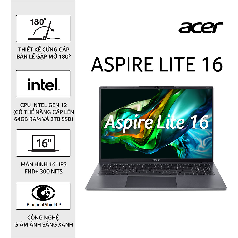 Laptop Acer Aspire Lite AL16-51P-55N7 | i5 1235U | RAM 16GB | 512GB SS