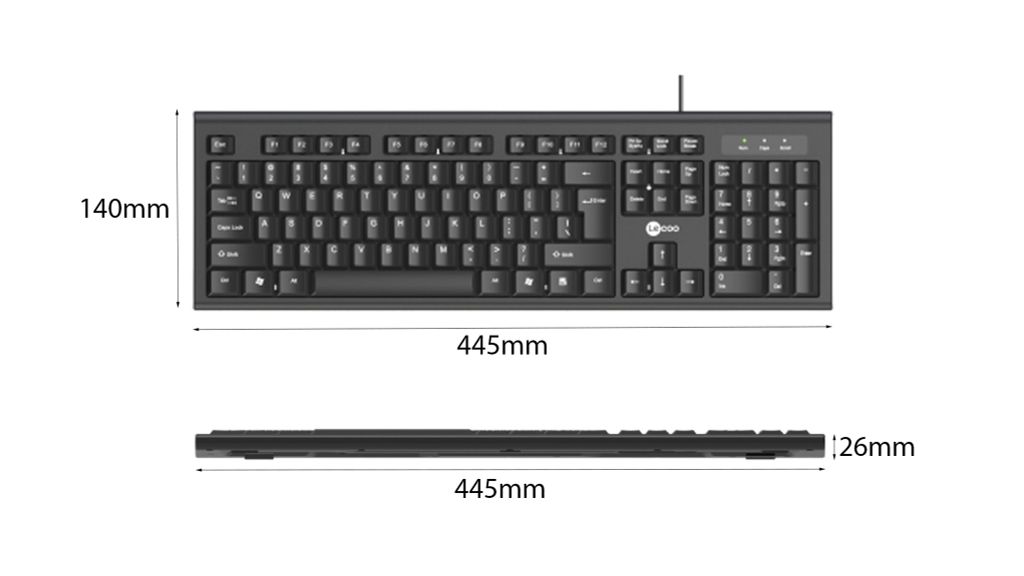 Bàn phím Lecoo KB101 (USB)