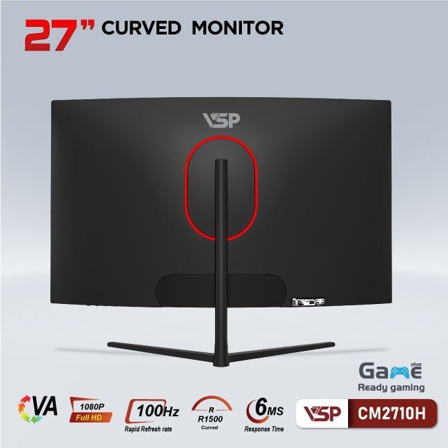 Màn Hình Gaming cong VSP CM2710H | 27 inch | FHD | 100Hz