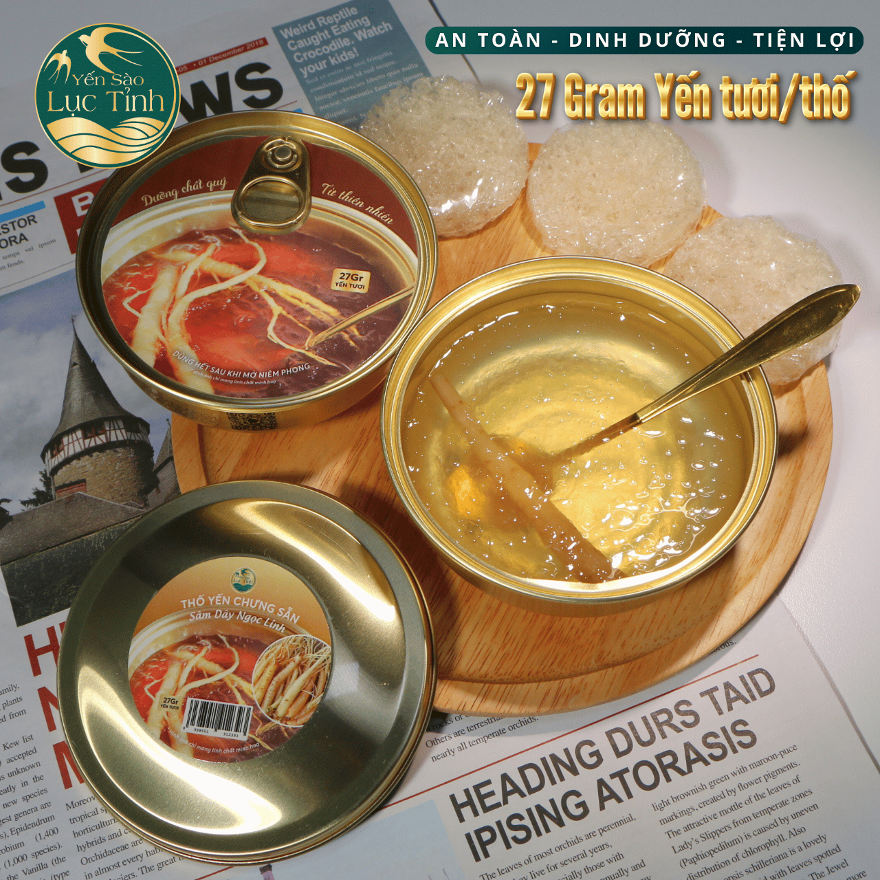 Thố yến chưng sẵn sâm dây Ngọc Linh - Yến Sào Lục Tỉnh