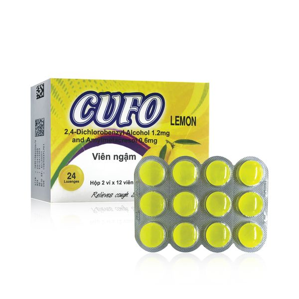 Viên ngậm CUFO LOZENGES (HONEY LEMON - LEMON - BLACK CURRANT) điều trị ...