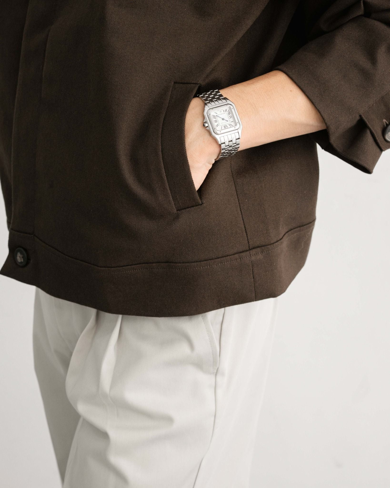 KAKI JACKET CROPPED | BROWN - THE WEDOOKS