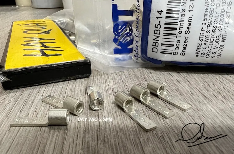 T14-19F Đầu cos dẹp ghim - Non-Insulated - Blade Terminals 12-10awg ...